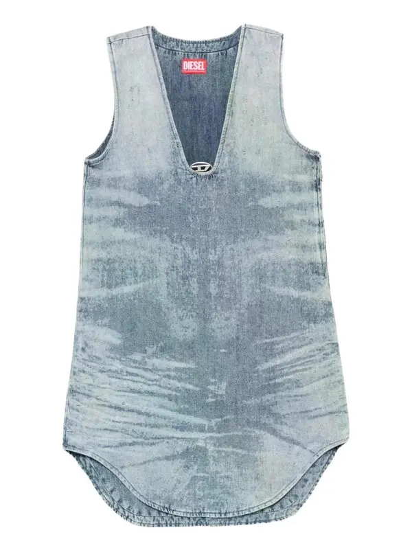 DIESEL Sleeveless V-neck Dress - Blue