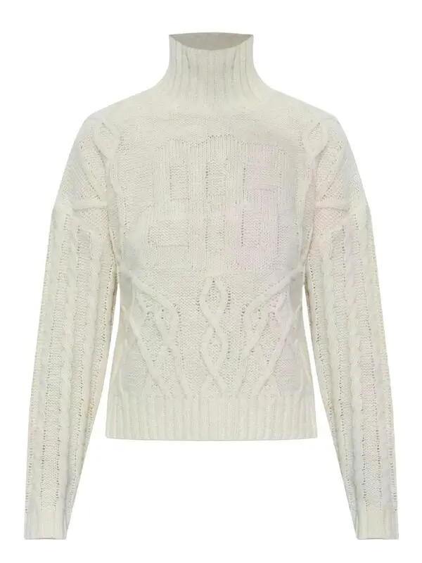 Munthe Cable-knit Turtleneck Sweater - Neutrals