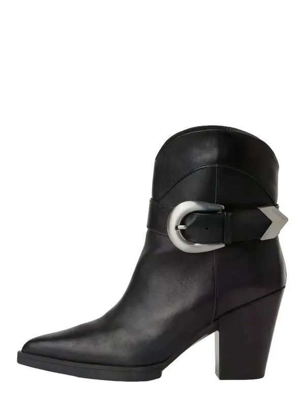 Karl Lagerfeld Kowboy Buckled Pointed-toe Boots - Black
