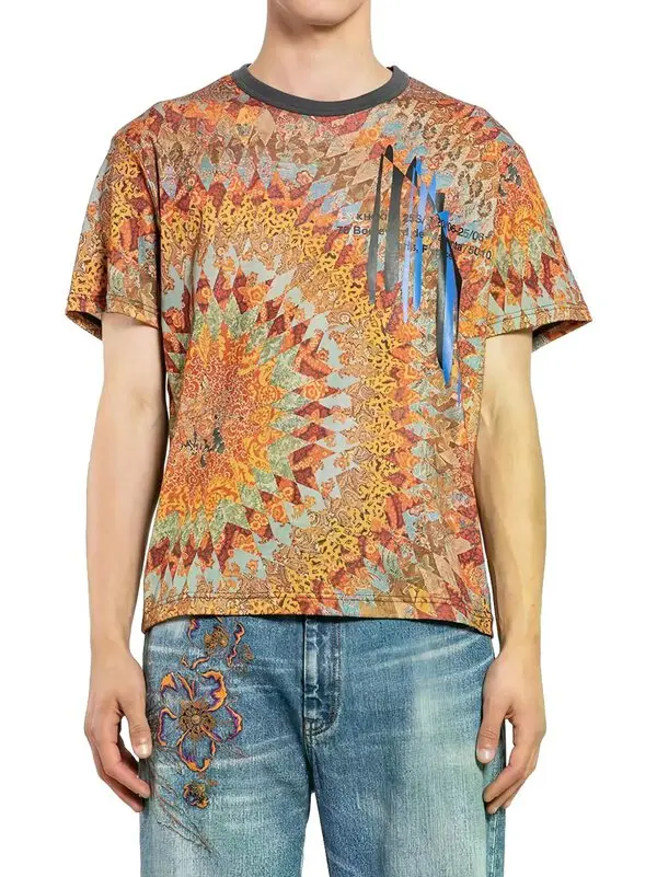 KHOKI Patchwork-print T-shirt - Orange