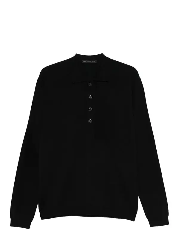 LOW BRAND Button-fastening Polo Shirt - Black