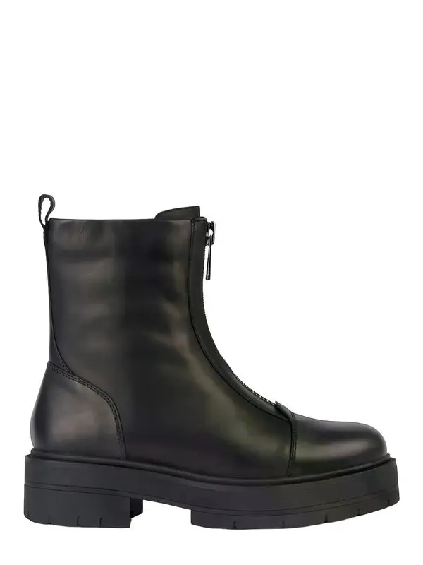 Geox Spherica Leather Ankle Boots - Black