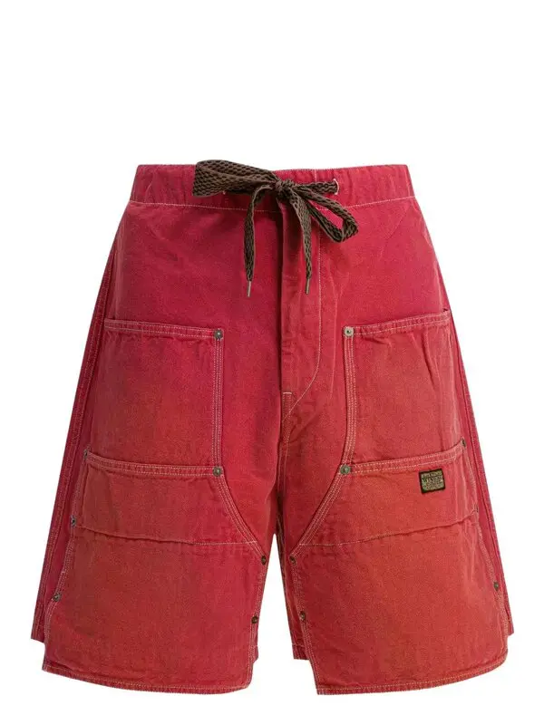 Kapital Drawstring Cotton Shorts - Red