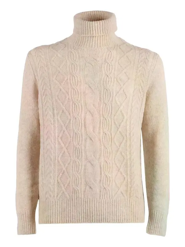 BALLANTYNE Cable-knit Turtleneck Sweater - Neutrals