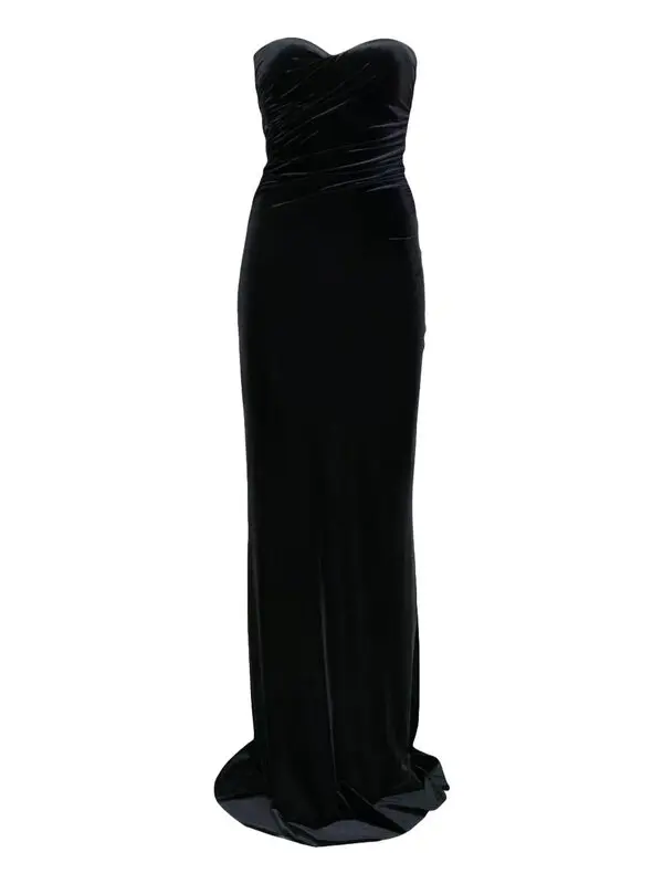 AMAZUIN Strapless Floor-length Dress - Black