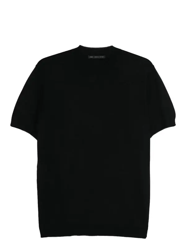 LOW BRAND Short-sleeved Crew-neck T-shirt - Black