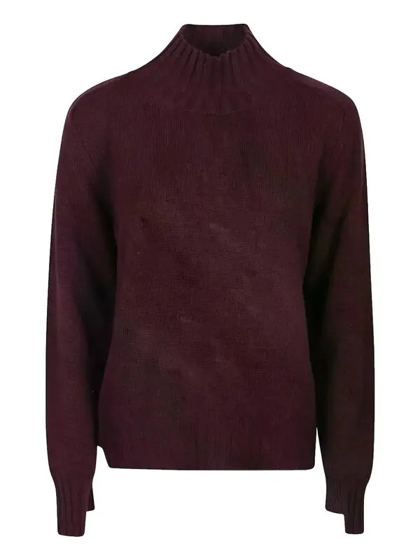 CANESSA High-neck Cashmere Sweater - Red