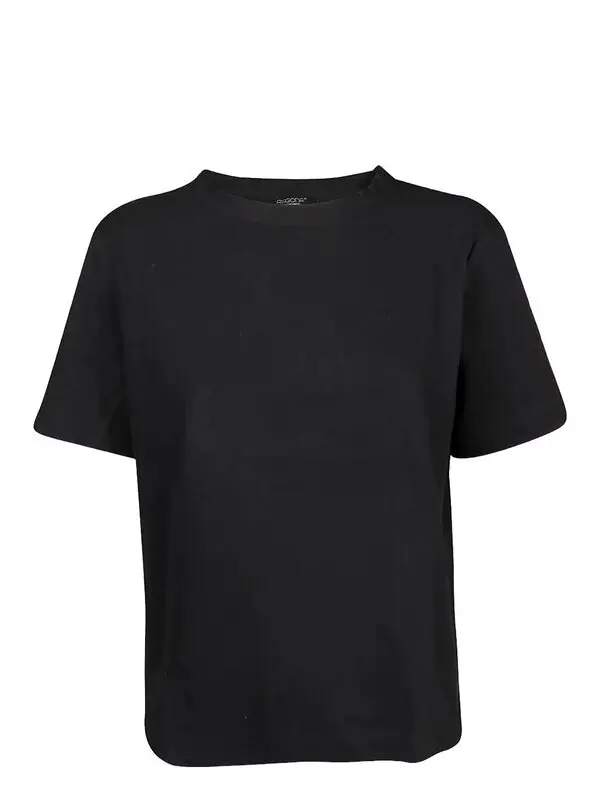 ARAGONA Cotton Crew-neck T-shirt - Black