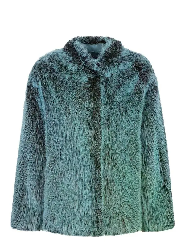 Patrizia Pepe Faux-fur Long-sleeve Coat - Green