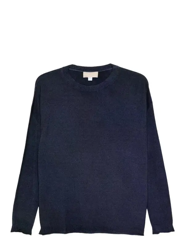 120% Lino Fine-knit Jumper - Blue