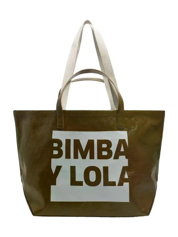 Bimba Y Lola Logo-plaque Tote Bag - Green