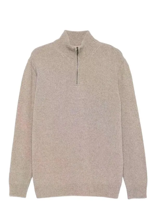 120% Lino High-neck Jumper - Neutrals
