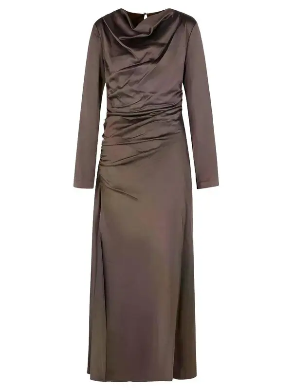 Simkhai Cowl-neck Draped Dress - Brown