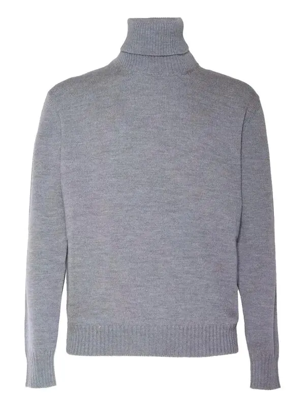 BALLANTYNE High-neck Wool Sweater - Grey