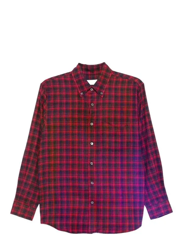 DUNST Checked Long-sleeved Shirt - Red