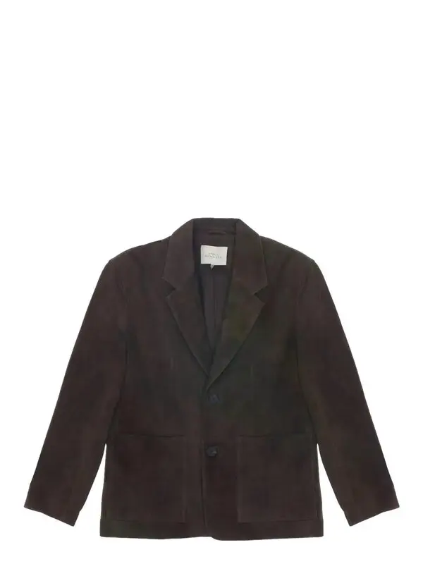 Studio Nicholson Tiko Suede Patch-pocket Blazer - Brown