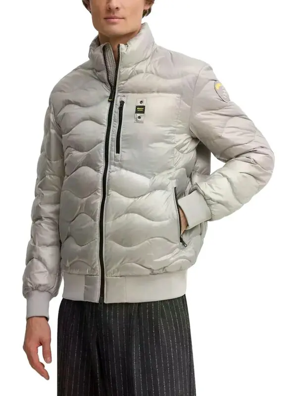 BLAUER. Quilted Padded Jacket - Grey