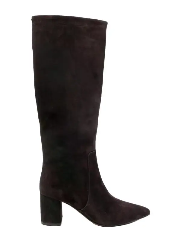 TWINSET Pointed-toe Suede Knee-high Boots - Brown