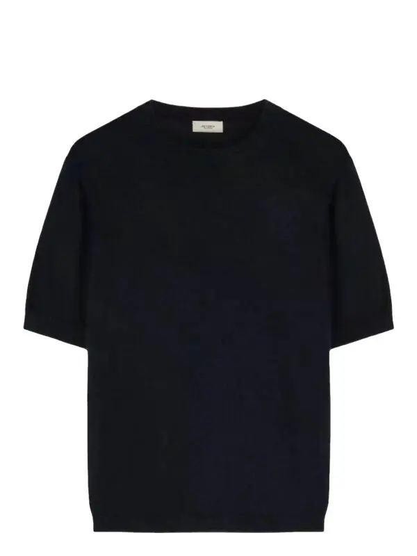 Agnona Crew-neck Short Sleeve Sweater - Black