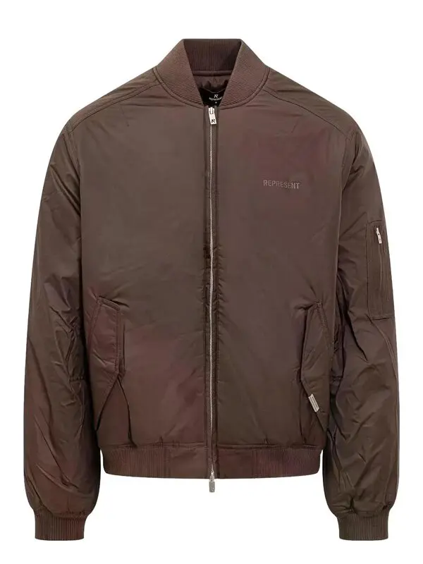 REPRESENT Zip-fastening Bomber Jacket - Brown