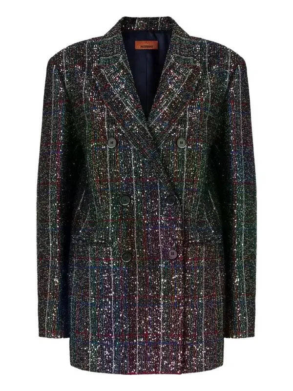 Missoni Sequin-embellished Double-breasted Blazer - Black