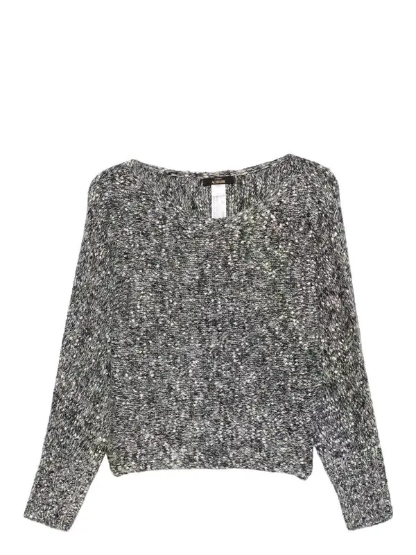 TWINSET Speckled-pattern Knit Top - Black