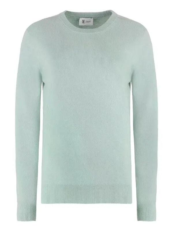 THE (ALPHABET) Ribbed Long-sleeve Sweater - Blue