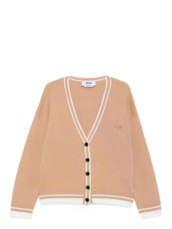 MSGM V-neck Cardigan - Neutrals