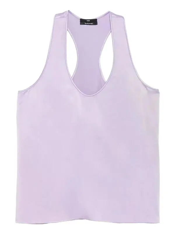 CHB CHRISTIAN BOARO Racerback Satin Top - Purple