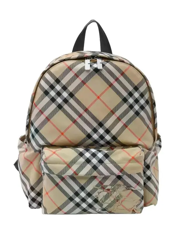 Burberry Check-pattern Backpack - Neutrals