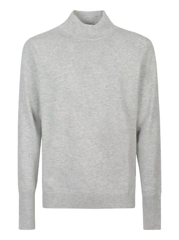 BALLANTYNE Mock-neck Cashmere Sweater - Grey