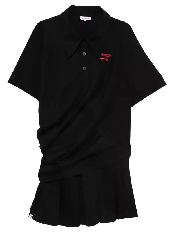 CHARLES JEFFREY Topsy Turvy Polo Dress - Black