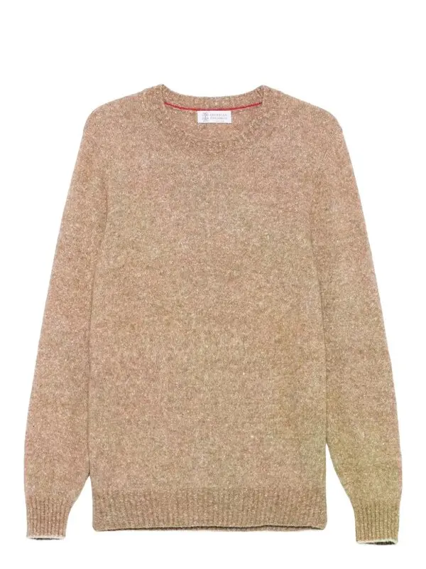 Brunello Cucinelli Speckled Crew-neck Sweater - Neutrals