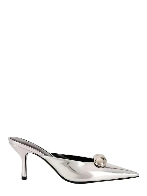 Retrofete 75mm Francesca Pointed-toe Mules - Silver