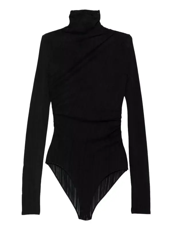 AMAZUIN Turtleneck Bodysuit - Black