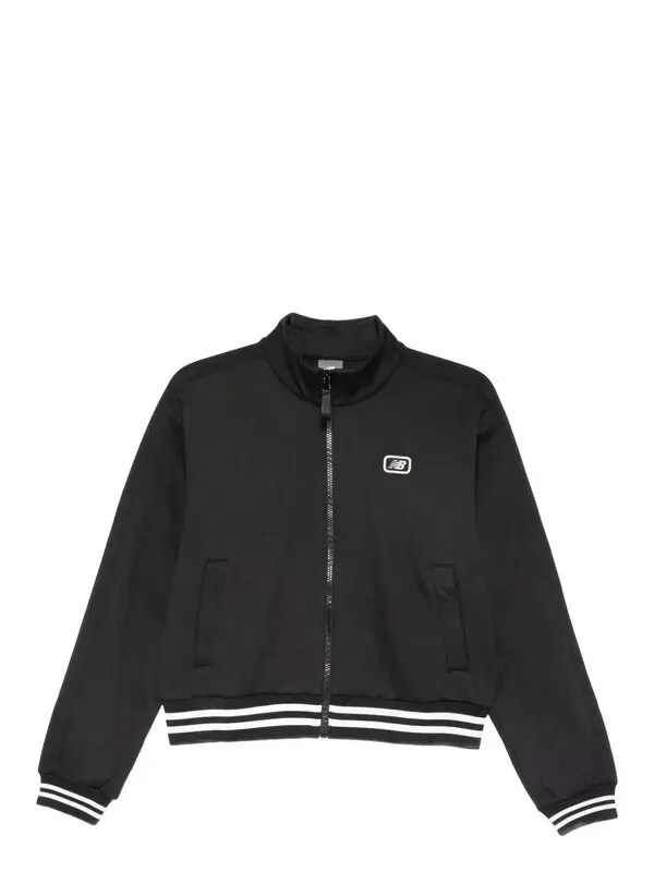 NEW BALANCE Striped-cuff Zip-up Jacket - Black