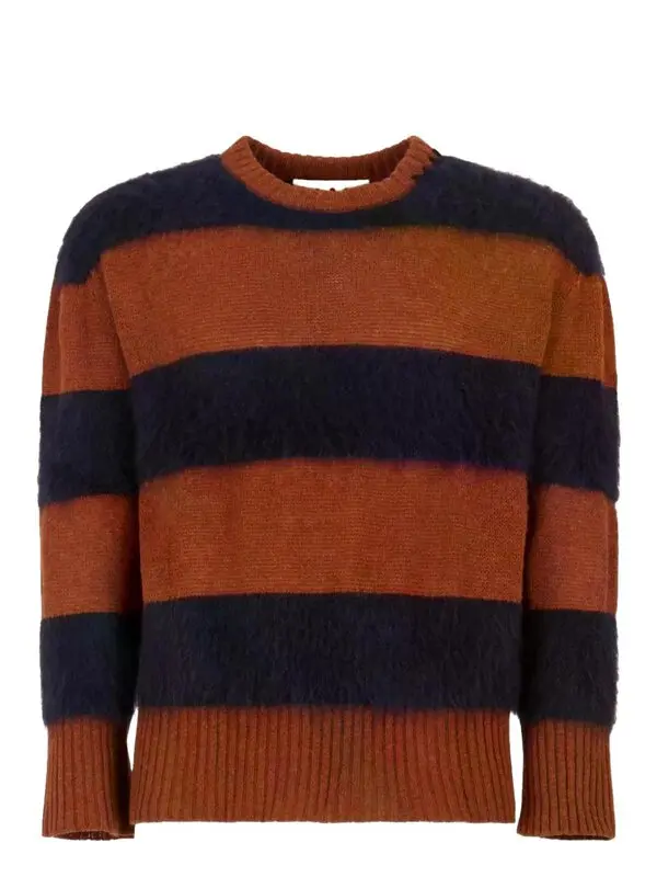 Marni Striped Virgin Wool Sweatshirt - Blue