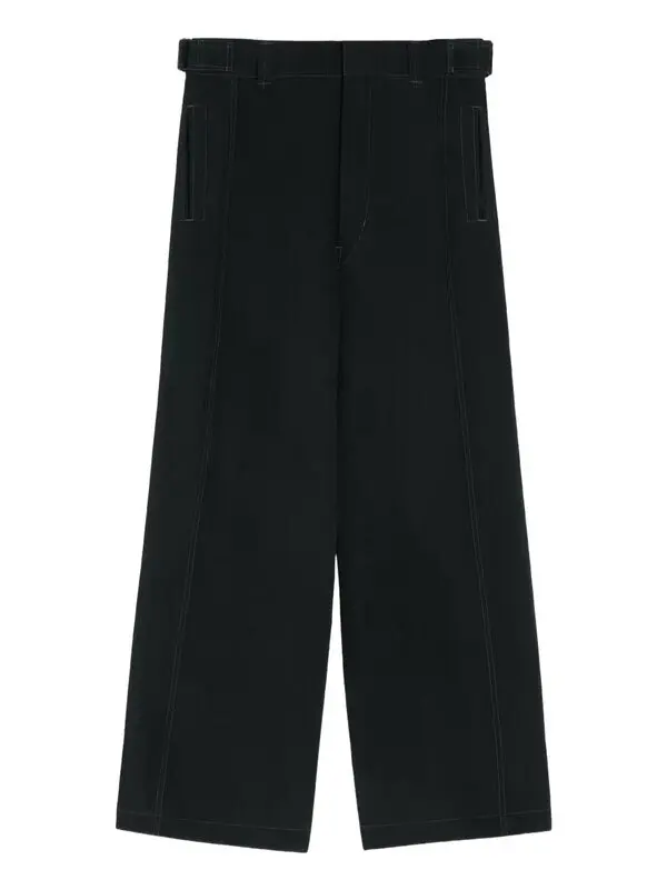 LEMAIRE Contrast-stitching Trousers - Black