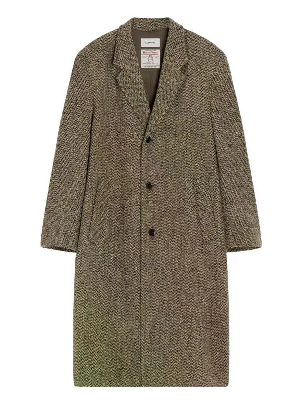 LEMAIRE Chesterfield Herringbone Tweed Coat - Neutrals