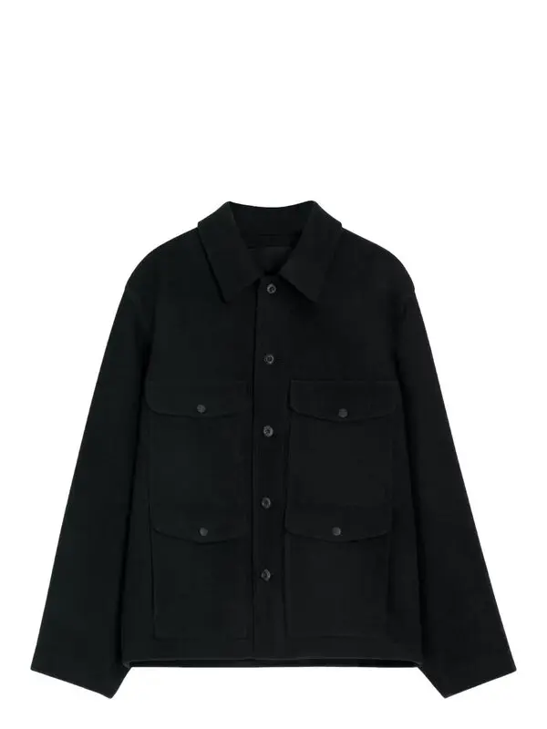 LEMAIRE Patch-pocket Buttoned Shirt Jacket - Black