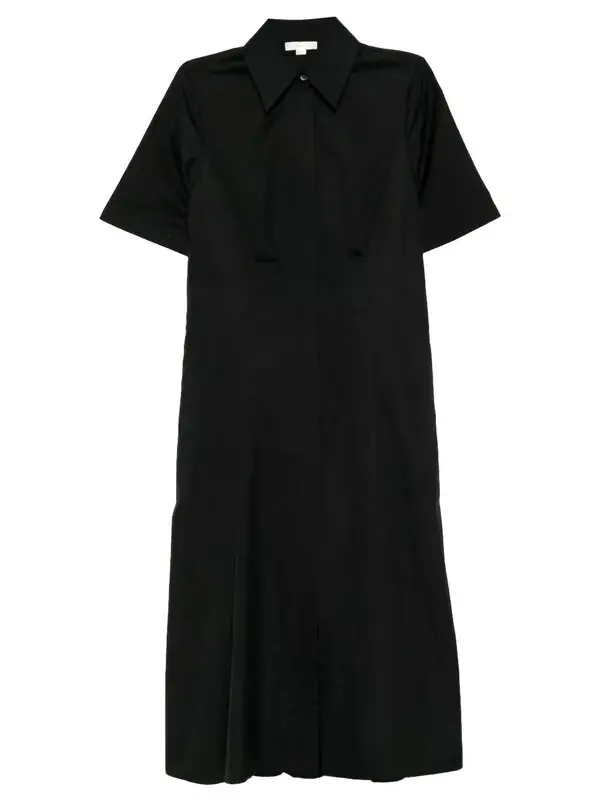 Vince Cotton Short-sleeve Shirt Dress - Black