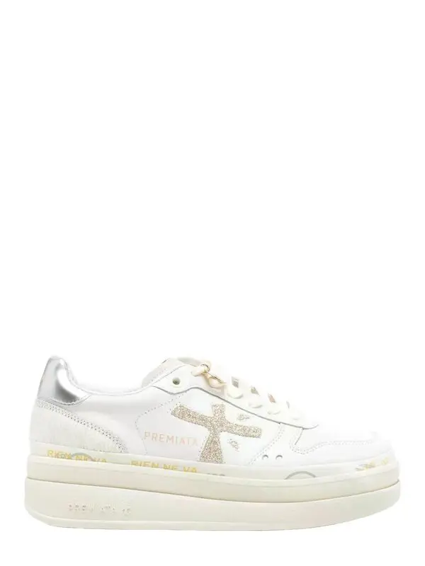 Premiata Panelled Sneakers - White