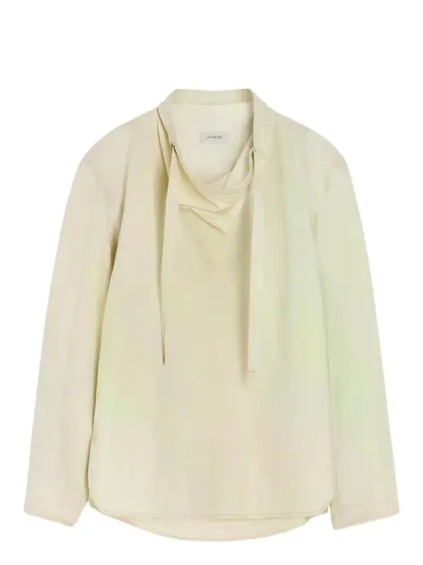LEMAIRE High-neck Drawstring Blouse - Bg250 Rice Paper
