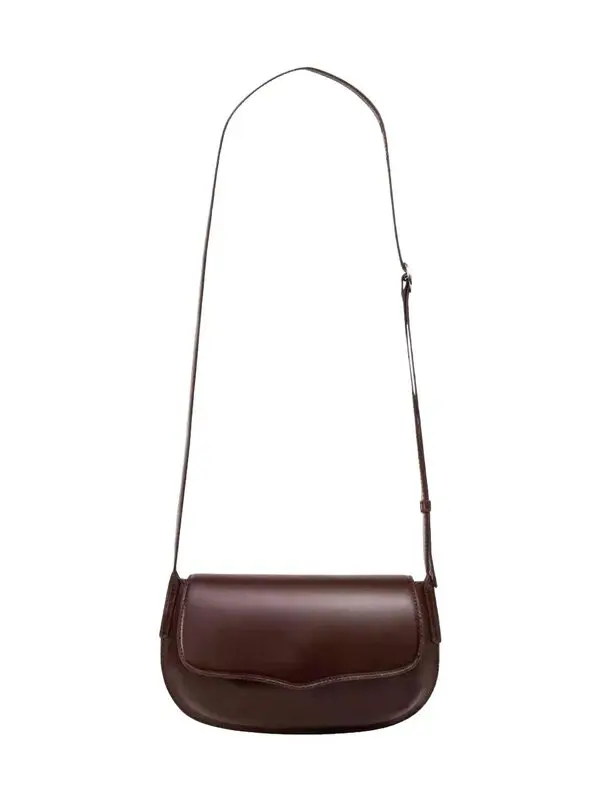 LEMAIRE Belly Leather Crossbody Bag - Brown