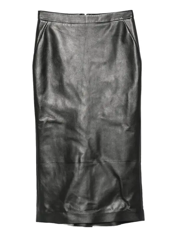 Givenchy Leather Pencil Skirt - Black