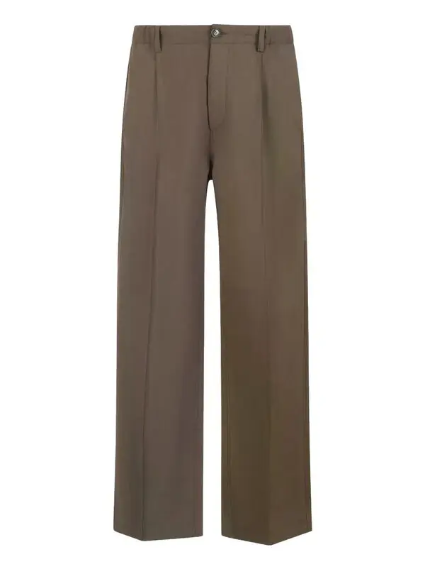 Marni Pleated Wide-leg Trousers - Brown