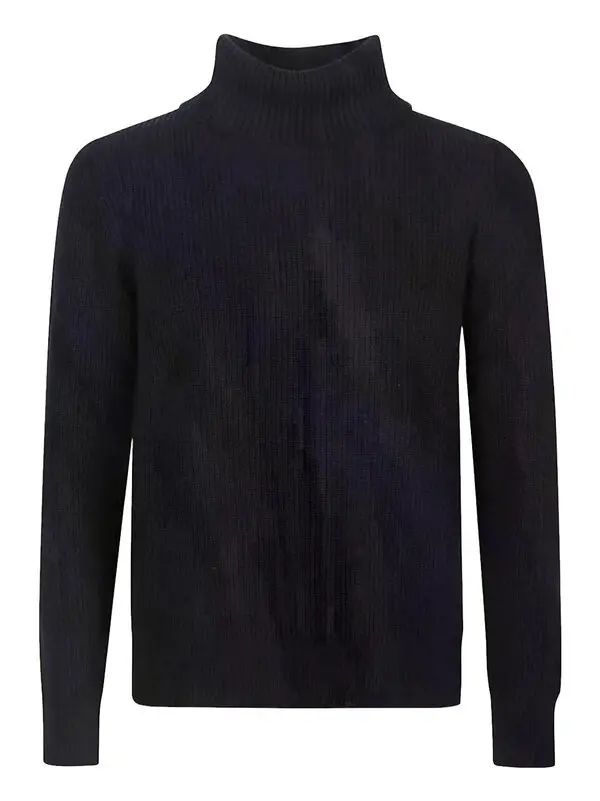 BALLANTYNE Ribbed Turtleneck Sweater - Blue