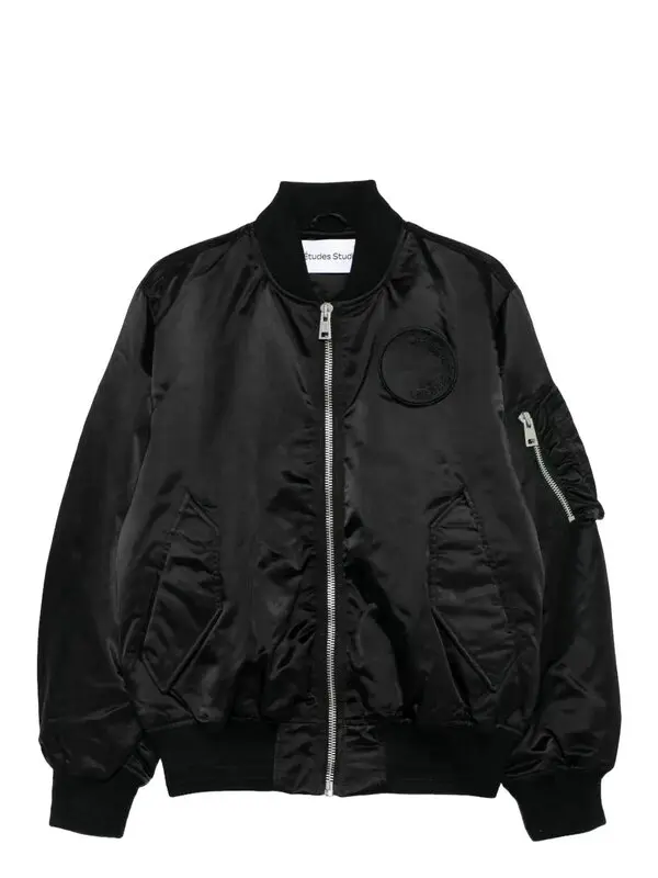 ÉTUDES STUDIO Logo-detail Bomber Jacket - Black