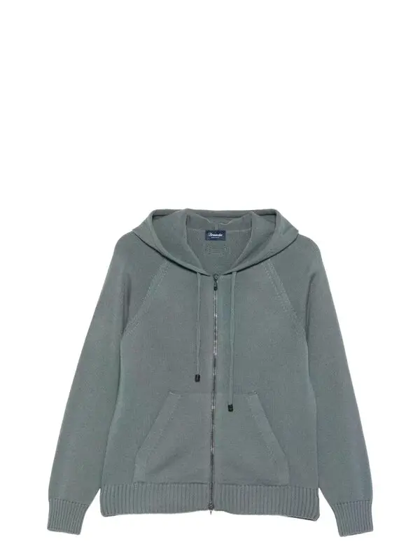 DRUMOHR Hooded Zip-up Sweater - Green