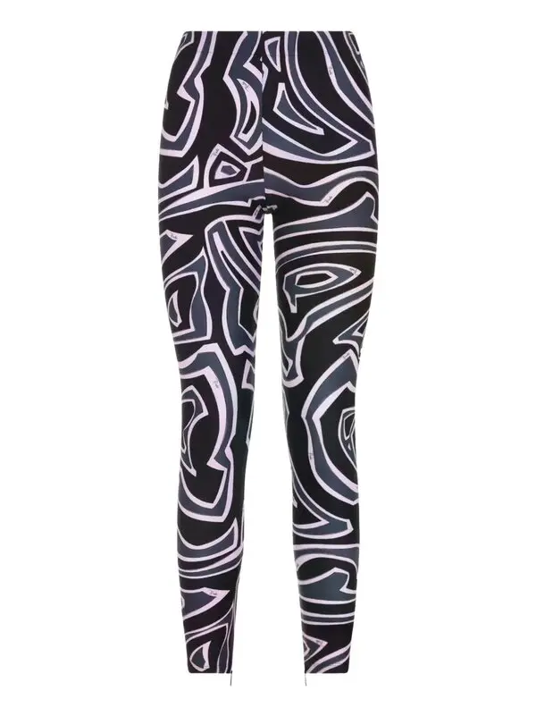 Emilio Pucci Labirinto-print Leggings - Black
